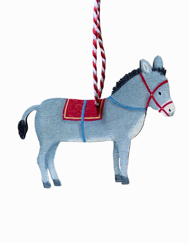 Little Donkey Wooden Hanging Decoration – ElizabethHarbourDesigns